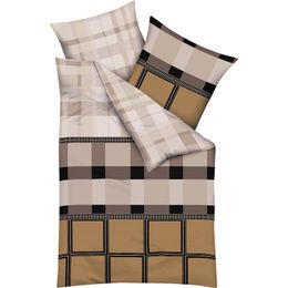 Kaeppel Bettw&auml;sche &raquo;Penthouse&laquo; 2 Stk. gelb Mako-Satin, Obermaterial: 100% Baumwolle B/L: 135cm x 200cm, 1 Stk., 1 Stk., Mako-Satin, B/L: 80cm x 80cm, 2 Stk.