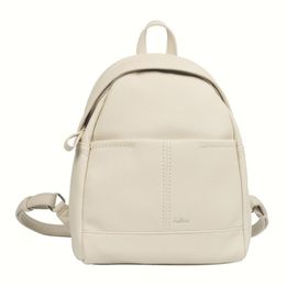 Gabor Damen Rucksack &raquo;Lenea&laquo; aus recyceltem Polyurethan mit dekorativen Ziern&auml;hten wei&szlig; B/H/T: 26cm x 31cm x 9,5cm