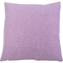 G&ouml;zze Dekokissen &raquo;Milano&laquo; mit Rei&szlig;verschluss, Kissenh&uuml;le ohne F&uuml;llung, 2 St&uuml;ck lila Polyester B/L: 40cm x 40cm, 2 Stk.