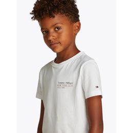 Tommy Hilfiger Jungen T-Shirt &raquo;FLAG FUN TEE SS&laquo; mit Grafik-Logo wei&szlig; 74