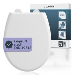 Sch&uuml;tte WC-Sitz &raquo;WHITE PREMIUM&laquo; Thermoplast, Absenkautomatik, Schnellverschluss, belastbar bis 300 kg Thermoplast Einheitsgr&ouml;&szlig;e