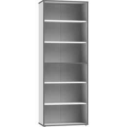 FORTE Aktenregal &raquo;Keflav&laquo; Breite 84,5 cm wei&szlig; Holzwerkstoff B/H/T: 84,5cm x 226,5cm x 41,5cm, 6 Stk. offene F&auml;cher