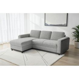 Sit & More sit&more Ecksofa &raquo;Cordoba&laquo; wahlweise mit Schlaffunktion und Bettkasten oder Stauraum 100% Polyester B/H/T: 236cm x 85cm x 161cm, Chenille, Recamiere 