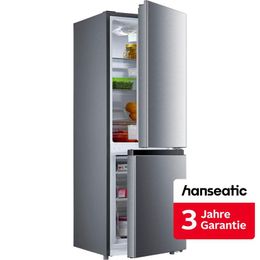Hanseatic K&uuml;hl-/Gefrierkombination &raquo;HKGK14349BI&laquo; 143 cm hoch 49,5 cm breit inkl. 3 Jahre Herstellergarantie silber T&uuml;ranschlag wechselbar