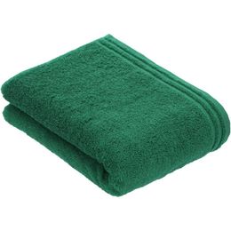 Vossen Badetuch &raquo;Calypso Feeling&laquo; mit schmaler Bord&uuml;re aus 100% Baumwolle, Vegan, einfarbig gr&uuml;n Walkfrottee, Obermaterial: 100% Baumwolle B/L: 67cmx140cm, 1