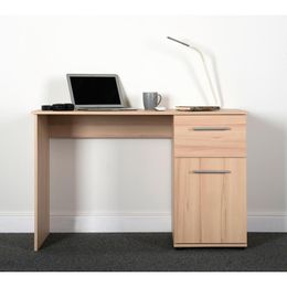 VOGL M&ouml;belfabrik Schreibtisch &raquo;Tobi, mit einer T&uuml;r und einem Schubkasten&laquo; optional mit Tastaturauszug, Breite 115 cm beige B/H/T: 115cm x 73cm x 56cm,