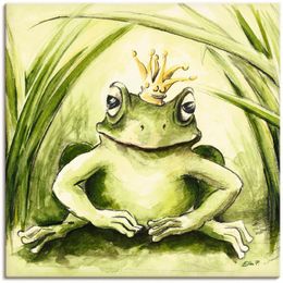 Artland Wandbild &raquo;Kleiner Frosch&laquo; Geschichten & M&auml;rchen 1 Stk. tlg. als Alubild, Leinwandbild in verschied. Gr&ouml;&szlig;en gr&uuml;n B/H/T: 70cm x 70cm, Leinwandbild 