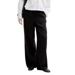 Tom Tailor Denim Damen Tom Tailor Denim Paperbag-Hose mit Taschen schwarz XS (34), N-Gr