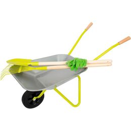 Small Foot Schubkarre f&uuml;r Kinder; mit Gartenwerkzeug gr&uuml;n Kunststoff, Metall Einheitsgr&ouml;&szlig;e