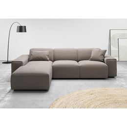 Home Affaire Ecksofa &raquo;Glimminge L-Form auch in Breitcord, Feincord + Easy care-Bezug,&laquo; Breite 264, Zierkissen grau 100% Polyester B/H/T: 264cm x 71cm 