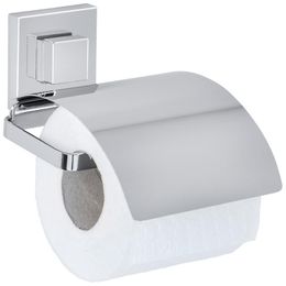 Wenko Toilettenpapierhalter &raquo;Vacuum-Loc Quadro&laquo; Befestigen ohne bohren silber Acrylnitril-Butadien-Styrol (ABS), Edelstahl Einheitsgr&ouml;&szlig;e