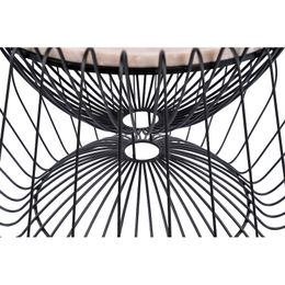 Kayoom Beistelltisch &raquo;Malibu 325, Beistelltisch mit edler Marmorplatte&laquo; 1 Stk. tlg. &oslash;-Marmorplatte: ca. 37 cm, angesagtes Metalldesign, pflegeleicht braun 
