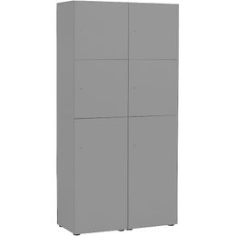 Schildmeyer Garderoben-Set &raquo;Locked, Garderoben Spint Set, Made in Germany, B: 45,5 cm&laquo; 4 Stk. tlg. grau Holzwerkstoff elektronisches RFID-Schloss