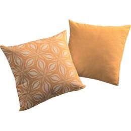 Adam Dekokissen &raquo;Retro Floret&laquo; GOTS zertifiziert gelb Obermaterial: 100% Baumwolle B/L: 50cm x 50cm, 1 Stk.