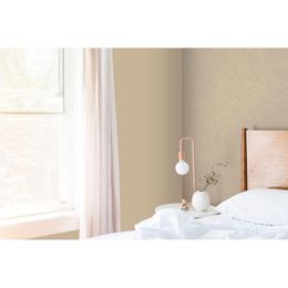 WOW Vliestapete &raquo;LINEN SHIMMER&laquo; uni Design Tapeten gelb Vlies B/L: 0,52m x 10m, Rollen: 1