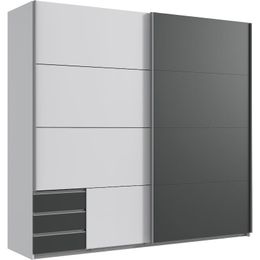 wimex Schwebet&uuml;renschrank &raquo;Emden&laquo; Mit Au&szlig;enschubk&auml;sten wei&szlig; Holzwerkstoff B/H/T: 225cm x 210cm x 64cm, Schubladen: 3 Stk. T&uuml;ren: 2 Stk.