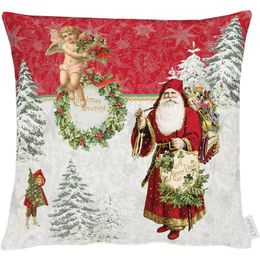 Apelt Dekokissen &raquo;9533&laquo; Kissenh&uuml;lle mit F&uuml;llung, 1 St&uuml;ck rot Baumwolle B/L: 45cm x 45cm, 1 Stk.