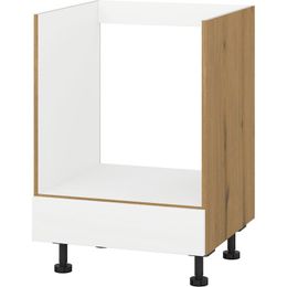 KOCHSTATION Herdumbauschrank &raquo;"KS-Scafa"&laquo; Breite 60 cm wei&szlig; eiche astig, B/H/T: 60cm x 75cm x 56cm