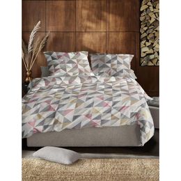 Irisette Bettw&auml;sche &raquo;Wave 8509&laquo; 2 Stk. anschmiegsam und atmungsaktiv, Ganzjahresqualit&auml;t Mako-Satin, Obermaterial: 100% Baumwolle B/L: 155cm x 220cm, 1 Stk., 1