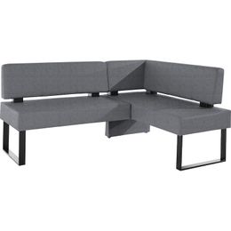 OTTO home Eckbank &raquo;Oliver mit Metallgestell, K&uuml;chenbank&laquo; verschiedene Bez&uuml;ge Cord Esszimmerbank OTTOs Choice grau Holzwerkstoff, Massivholz, Polyester