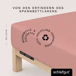 Schlafgut Spannbettlaken &raquo;Cool Contact&laquo; 100% gek&auml;mmte Mikrofaser lila Microfaser, Obermaterial: 100% Polyester B/L: 200cm, 1 Stk., Microfaser, 120-130x200 25cm