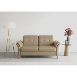 Sit & More sit&more 3-Sitzer &raquo;G&ouml;teborg&laquo; inklusive Sitztiefenverstellung und Federkern beige B/H/T: 191cm x 90cm x 102cm, Luxus-Microfaser, Inklusive 