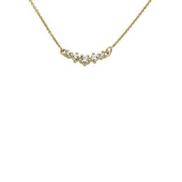 Firetti Damen Kette mit Anh&auml;nger &raquo;Schmuck Geschenk Gold 585 Halsschmuck Halskette Goldkette Ankerkette&laquo; mit Brillanten gold 0,08, Diamanten Gelbgold 