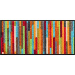 wash+dry by Kleen-Tex Fu&szlig;matte &raquo;Mikado Stripes&laquo; rechteckig 7 mm H&ouml;he Schmutzfangl&auml;ufer, modernes Streifen Design, rutschhemmend, waschbar bunt 