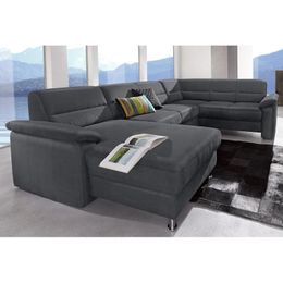 Sit & More sit&more Wohnlandschaft &raquo;Ascara U-Form&laquo; inklusive Boxspring/Federkern-Polsterung, wahlweise mit Schlaffunktion schwarz NaturLeder in Sitz und R&uuml;cken, 