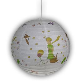 Niermann H&auml;ngeleuchte &raquo;Kleiner Prinz, Kinderlampe, Kinderzimmer&laquo; E27 1 Stk. Papier-Pendelleuchte Prinz schwarz-wei&szlig; 1, &Oslash; 40cm H: 40cm, 1 Stk.