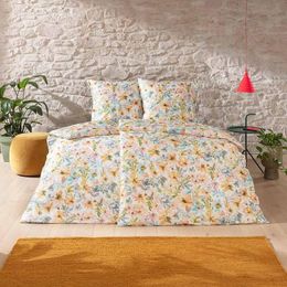 Estella Bettw&auml;sche &raquo;Isla&laquo; 3 tlg. Feinster Mako-Satin aus 100% Baumwolle bunt Mako-Satin, Obermaterial: 100% Baumwolle B/L: 200cm x 200cm, 1 Stk., 2 Stk., Mako