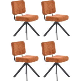 Jockenh&ouml;fer Drehstuhl &raquo;Gloria (Set, 4 St.)&laquo; (Set) 4 Stk.Inklusive Drehfunktion (360&deg;), Taschenfederkern, bis 150kg belastbar orange B/H/T: 44cm x 82cm x 54cm, 4 
