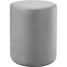 Maintal Polsterhocker &raquo;Wiesenblick&laquo; Hocker rund, merhfach einsetzbar silber B/H/T: 40cm x 50cm x 40cm, Samtstoff
