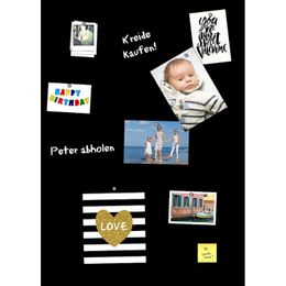 queence Tafelfolie &raquo;Magnetisches Memo-Board&laquo; magnetische Tafelfolie, Tafel, selbstklebend schwarz B/H/T: 50cm x 70cm