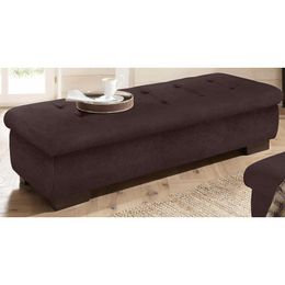 Home Affaire Hocker &raquo;BERGEN 161x60 cm, praktisch und komfortabel&laquo; mit Staufach braun MELROSE /Struktur (100% Polyester);MELROSE (100% Polyester);