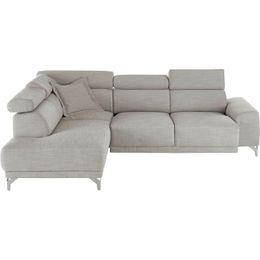 3C Candy Ecksofa &raquo;Greve Sofa immer mit manuelle Kopfteilverstellungen, modern, elegant&laquo; wahlweise motorischer Sitzvorzug, bequem und zeitlos, L-Form 
