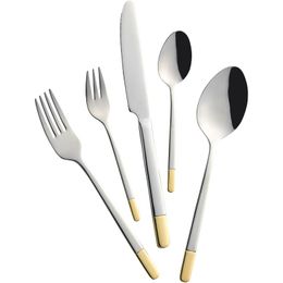 Mulex Besteck-Set &raquo;Oceanside&laquo; dekorvergoldet silber Edelstahl 18/0 60 Stk.