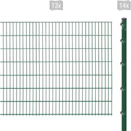 Arvotec Doppelstabmattenzaun &raquo;ESSENTIAL 143 zum Einbetonieren&laquo; Zaunh&ouml;he 143 cm, Zaunl&auml;nge 2 - 60 m gr&uuml;n Kunststoff, Stahl H/L: 143cm x 26m, Pfosten: 14 Stk.