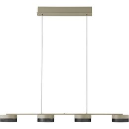 HELL h&ouml;llisch gutes Licht LED Pendelleuchte &raquo;MESH&laquo; LED-Modul 1 Stk. Warmwei&szlig; Tastdimmer, Stufenlos h&ouml;henverstellbar beige 4, 1 Stk.