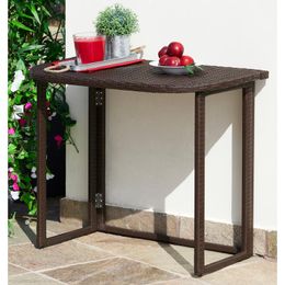 Merxx Gartentisch &raquo;Rattan&laquo; 50x90 cm braun B/H/T: 50cm x 75cm x 90cm