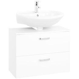 Welltime Waschbeckenunterschrank &raquo;Texas&laquo; Badm&ouml;bel, Breite 70 cm wei&szlig; MDF weiss, B/H/T: 70cm x 54cm x 35cm