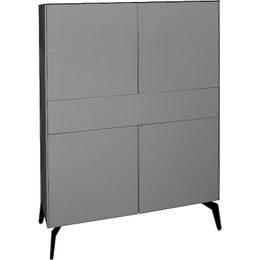 M&auml;usbacher Highboard &raquo;Imola&laquo; Highboard, Breite 121 cm, mit Glasfront und Glasoberplatte grau F&uuml;&szlig;e aus Metall,4 Packst&uuml;cke, 1 Stk., 4 Stk.