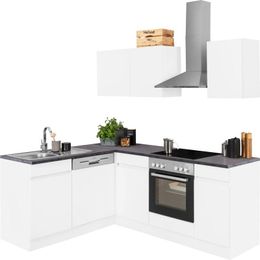 Optifit K&uuml;chenzeile &raquo;Roth&laquo; Stellma&szlig;e 210x175 cm,wahlweise mit E-Ger&auml;ten, Push-to-Open-Funktion wei&szlig; B/H/T: 210cm x 60cm,mit E-Ger&auml;ten