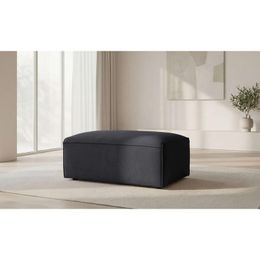 OTTO home Polsterhocker &raquo;Mittell, Chenille&laquo; 102x61 cm, bodentief schwarz 100% PES B/H/T: 102cm x 43cm x 61cm, Chenille