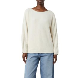 comma, Comma Damen Strickpullover mit extra weichem Pl&uuml;sch beige 34