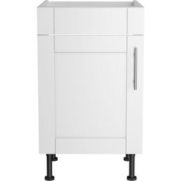 Optifit Sp&uuml;lenschrank &raquo;Ahus&laquo; Breite 50 cm wei&szlig; wei&szlig;, B/H/T: 50cm x 87cm x 58,4cm, T&uuml;ren: 1 Stk.