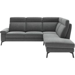 Home Affaire Ecksofa &raquo;Nalani, optionaler Sitzauszug, Breite: 252 cm&laquo; Komfortabler Federkernsitz, gro&szlig;z&uuml;gige Ecke, klappbare Armlehne 100% Polyester B/
