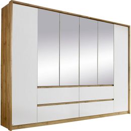 Rauch Dreht&uuml;renschrank &raquo;Mainz mit Spiegel und Passepartout&laquo; optional mit Beleuchtung, Au&szlig;ent&uuml;ren mit Push-to-Open Funktion wei&szlig; Holzwerkstoff B/H/T: 