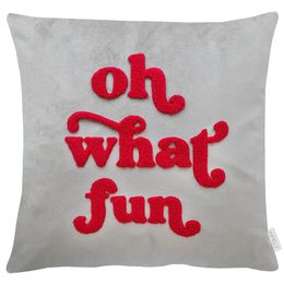 Apelt Dekokissen &raquo;Fun&laquo; grau Polyester B/L: 46cm x 46cm, 1 Stk.