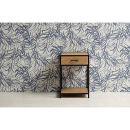 ACTONA GROUP Nachttisch Metallgestell, Industrie-Look, Schublade und Einlegeboden, H: 63 cm braun B/H/T: 42cm x 63cm x 35cm
